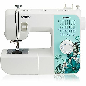Brother 37-Stitch Free Arm Sewing Machine, 12" x 5.8" x 15.3", White