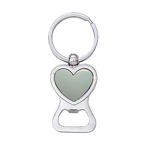 ARFUKA Bottle Opener Keychain Portable Beer Bottle Opener Key Chain Heart Pendant Keyring Beverage Bottle Opener Key Ring Gift for Men and Women
