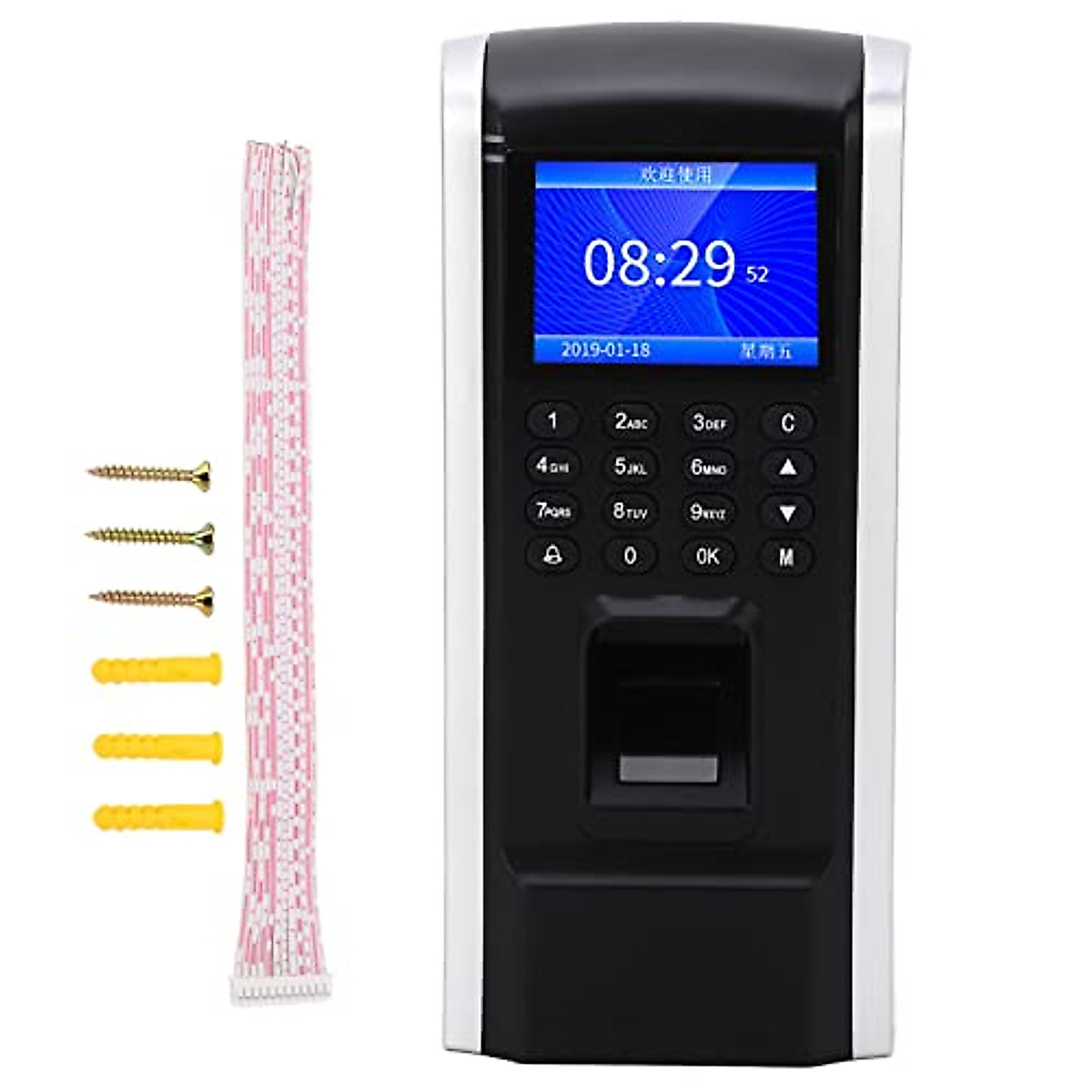 BOTEGRA Time Clock, Passward Attendance Machine Easy to Use USB Interface Fast Identification for Restaurant for Factory