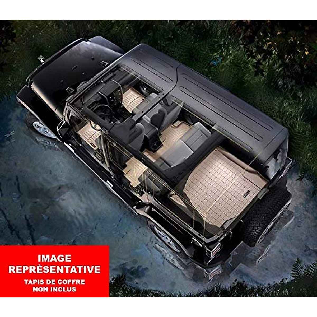 WeatherTech Custom Fit FloorLiners for Toyota Tundra - 1st & 2nd Row (442771-440932), Black