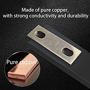 8PCS Lithium Battery Copper Connector, for 3.2V 240Ah 280Ah 304Ah LiFePO4 Cells DIY Lithium Battery Pack, Nickel Plating Process Bus bar Connector Hole Pitch 2.83inch…