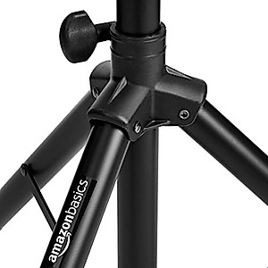 Amazon Basics Multi Purpose Adjustable Portable Tripod Stand for Workstation, Music, DJ, Projector, or Mixer, Black