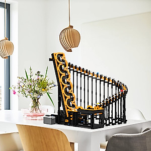 JMBricklayer Electric Marble Run Building Kits with Motor, Harp Track Great Ball Contraption Roller Coaster Building Sets, Art Dynamic Display Model Office Room Decor, Creative Gifts Toys(1508 Pieces)