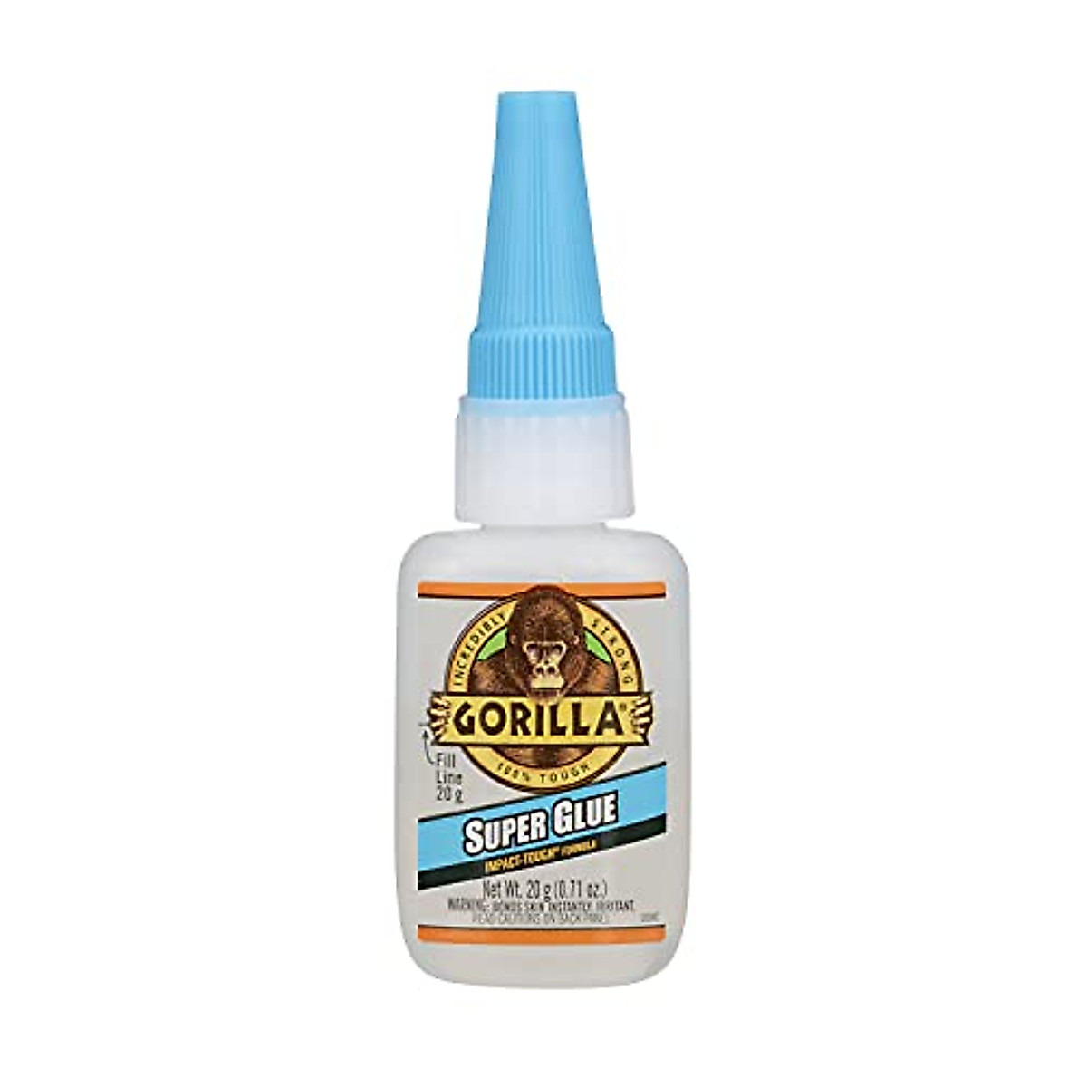Gorilla Super Glue, 20 Gram, Clear, (Pack of 2)