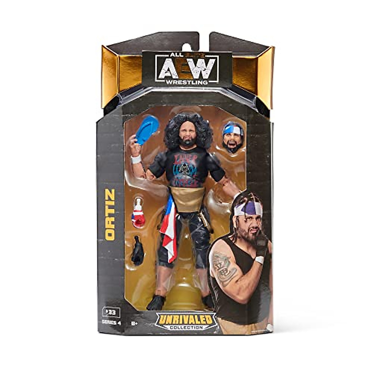 AEW AEW0031 Unrivaled Collection Ortiz-6.5-Inch Action Figure-Series 4