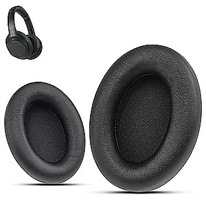 Krone Kalpasmos Professional Replacement Earpads for Sony WH-1000XM3, Compatitable with Sony WH-1000XM3 Noise Cancelling Headphone Luxury Soft Leather Memory Foam Black