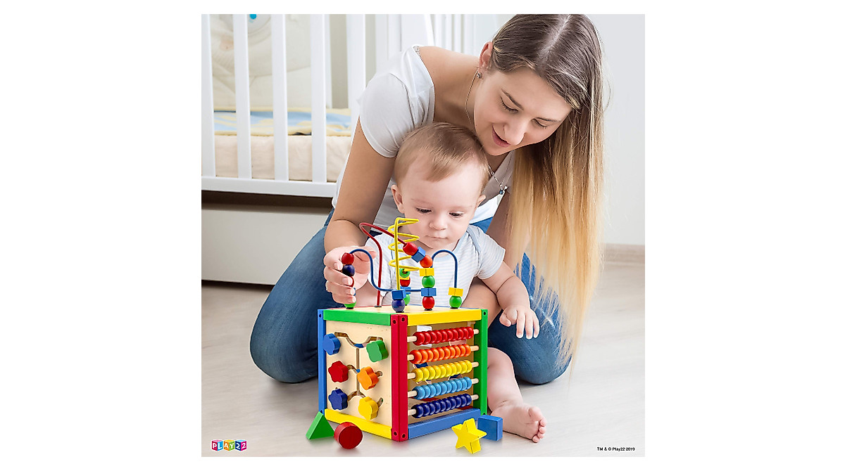 Buy the 6-in-1 Wooden Activity Play Cube for Baby
