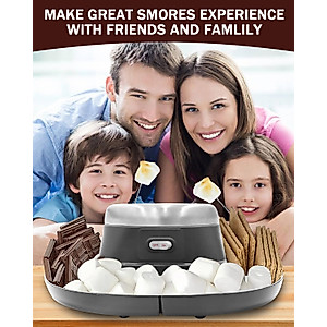 Smores Maker Tabletop Indoor Kit Smores Kit Flameless Electric S'mores Maker Marshmallow Roaster, Movie Night Supplies Housewarming Christmas Gifts 120V