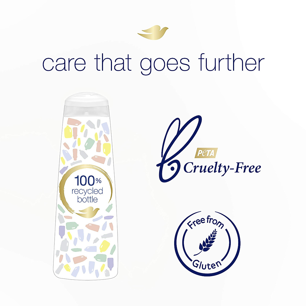 Dove Care & Protect Shampoo for Dry Hair Purify & Hydrate Hair for Dryness Protection 12 oz