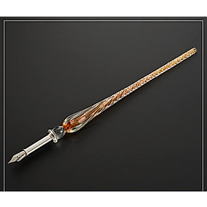 Fountain Pen Set - Calligraphy Pen Set Includes Wooden & Glass Pen - Ink & Pen Nibs