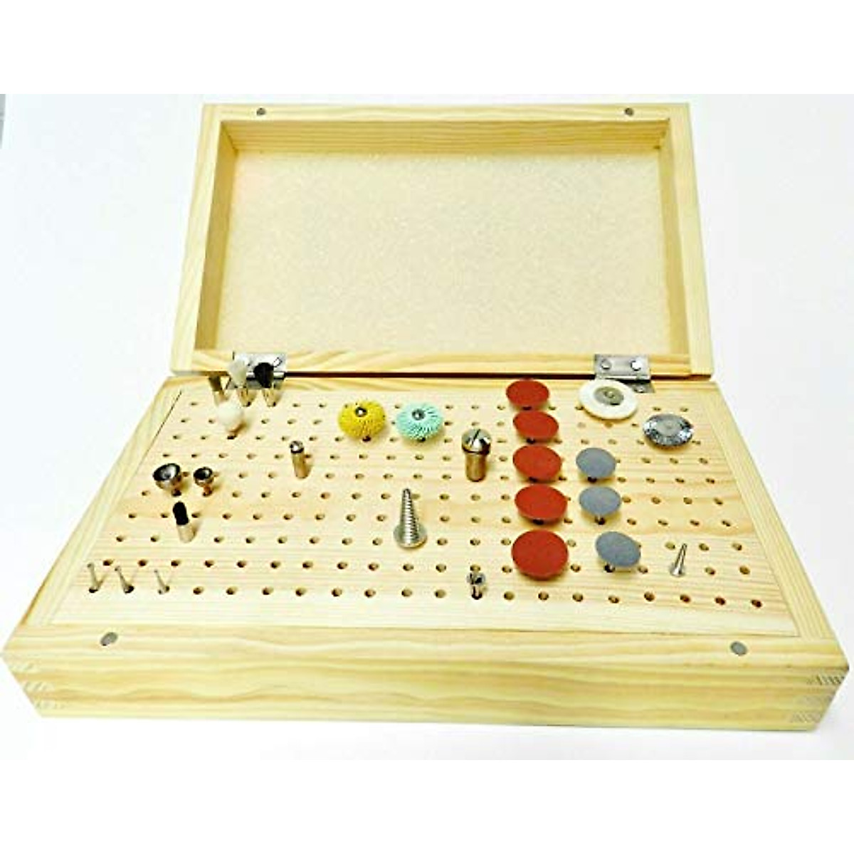 200 Hole Bur Organizer Box Deluxe Holds Jewelry Rotary Burs 1/8" & 3/32" Shanks