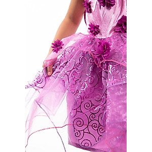 Little Adventures Purple Blossom Fairy Dress Up Costume (Small Age 1-3) - Machine Washable Child Pretend Play and Party Dress (wings sold separately)