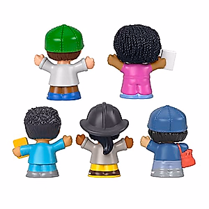 Fisher-Price Little People Toddler Toys Community Heroes Figure Set with 5 Characters for Pretend Play Ages 1+ Years