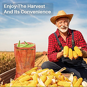 Sukh 7 Pcs Large Mesh Produce Bags - 60lbs Mesh Vegetable Bags Reusable Washable Mesh Storage Bag Breathable Produce Bags Onion Storage With Drawstring for Potato Onion Citrus Fruits 20"X32" Red