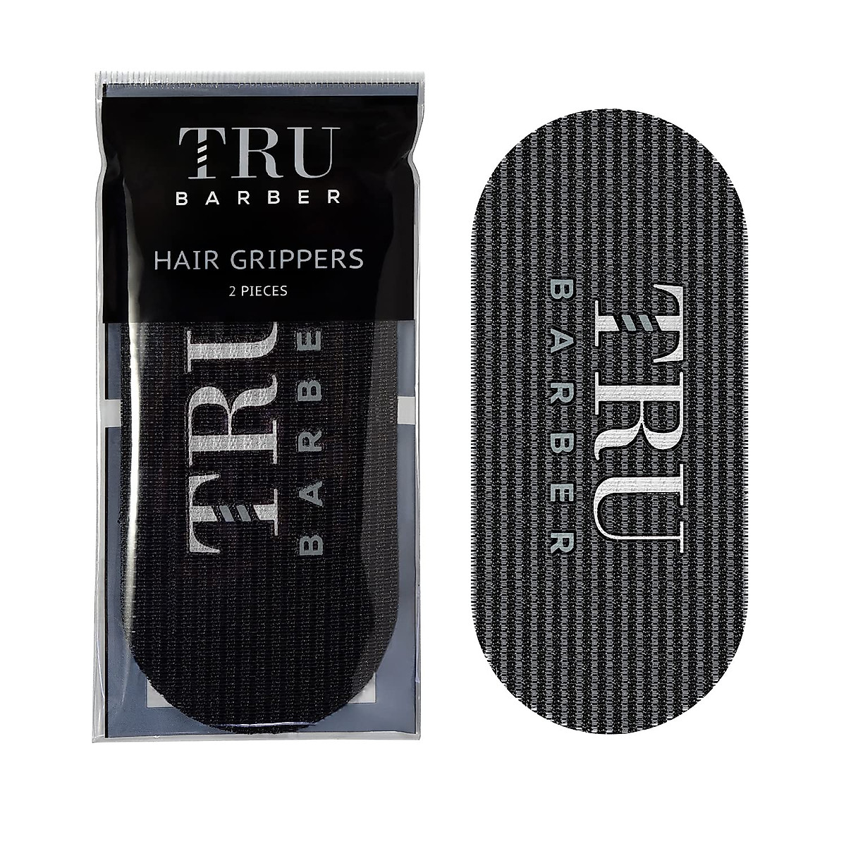 TRU BARBER HAIR GRIPPERS ® 2 COLORS BUNDLE PACK 4 PCS for Men and Women - Salon and Barber, Hair Clips for Styling, Hair holder Grips (Red/Black)
