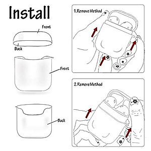 Airpods Case - LitoDream Rose Flower Protective Hard Case Cover Skin Portable & Shockproof Women Girls with Keychain for Apple Airpods 2/1 Charging Case (Rose Flower)