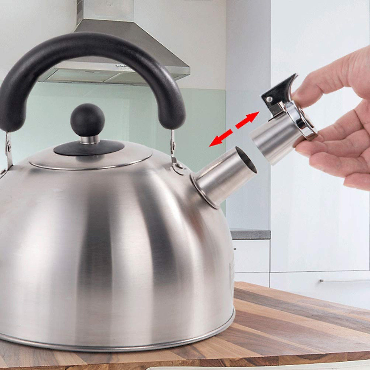 YARDWE Tea Kettle lound Whistle Kettle Whistle Replacement Water Boiling Kettle Nozzle Stainless Steel Teapot Spout Tip Kettle Warning Tea Kettle Whistling Parts（1.57X1.26X1.10in）