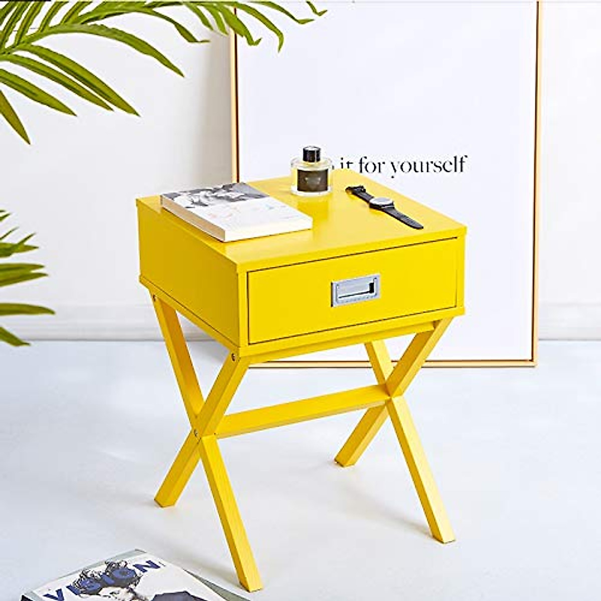 SJYDQ Fashion Nightstands Simple Bedroom Simple Wood Northern Europe Bedside Storage Mini