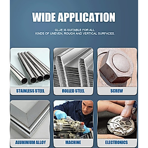 Metal Glue,Glue for Metal,for bonding Between Metal and Metal,Metal and Other Material.Instant Super Glue for Metal,Stainless Steel,DIY Craft,Aluminum Alloy,Metal Tube,Sculptures