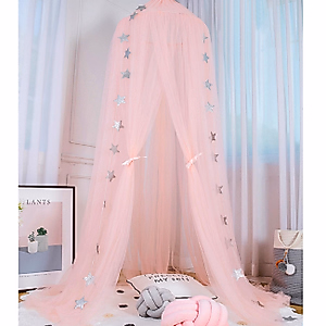 ESUPPORT Dome Princess Bed Canopy Round Lace Mosquito Net Play Tent Hanging House Decoration Lace Netting Curtains for Indoor Outdoor