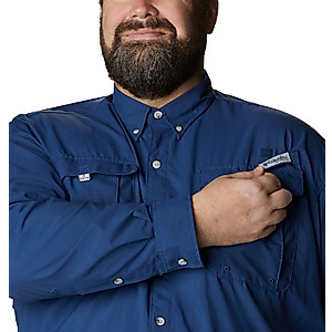 Columbia Men's PFG Bahama II Long Sleeve Shirt, Breathable with UV Protection, Carbon, Large