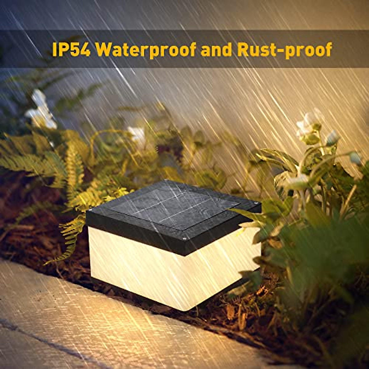 Linkmoon Outdoor Solar Post Cap Light, Modern Warm Luxury LED Light with Waterproof IP54 Standards for Fence Deck Garden or Patio Posts