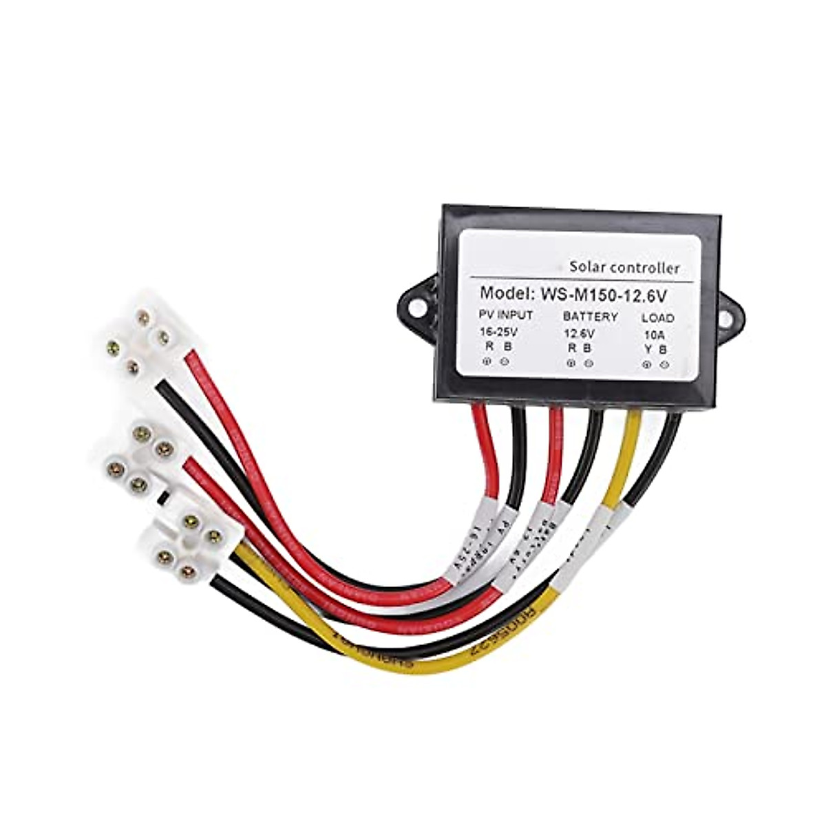 150W 10A 12V MPPT Solar Controller Module IP67 Anti Backflow 24 Hours Load Output Solar Panel Battery Regulator for Solar System Boat(WS M150 12.6V Normally Open)