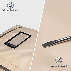 Haimont Large Sports Duffel Backpack Bag for Men, Travel Duffel Bags with Backpack Straps, Heavy Duty and Water Resistant, Beige,60L