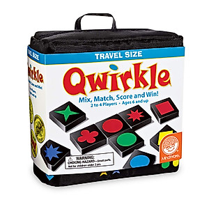 MindWare Qwirkle Strategy Games Pack of 2 – Travel Games Kit Includes Qwirkle Travel and Qwirkle Rummy - Ages 6 and Up