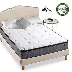 ZINUS 10 Inch Cool Touch Comfort Gel-Infused Hybrid Mattress / Pocket Innersprings for Motion Isolation / Mattress-in-a-Box, Full