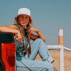 Salty Rodeo ICY OG Hat- Tall Crown White Yupoong Snapback Western Wear Snapback - One Size Fits Most