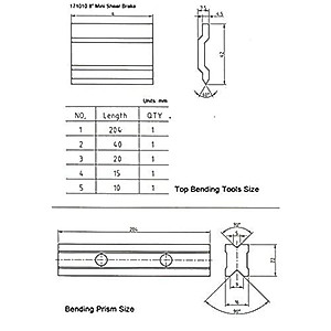 KAKA INDUSTRIAL 8"MINI 8-Inch Manual Mini Shear and Brake Combination, High Quality Miniature Compact Manual Sheet Metal Brake and Shear Combination