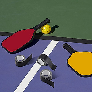 Juexica 4 Pcs Edge Ball Tape Ball Paddle Edge Tape Ball Racquet Guard Protection Tape Ball Paddle Side Tape for Paddles (Black)