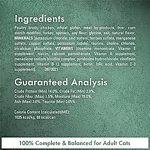 Purina Fancy Feast Wet Cat Food Medleys Shredded White Meat Chicken Fare With Spinach in Savory Cat Food Broth - (24) 3 oz. Cans
