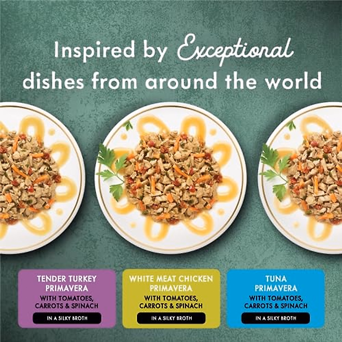 Fancy Feast Elegant Medley Primavera Collection Cat Food (Case of 2),Turkey, Tuna & Chicken, 36 ounces