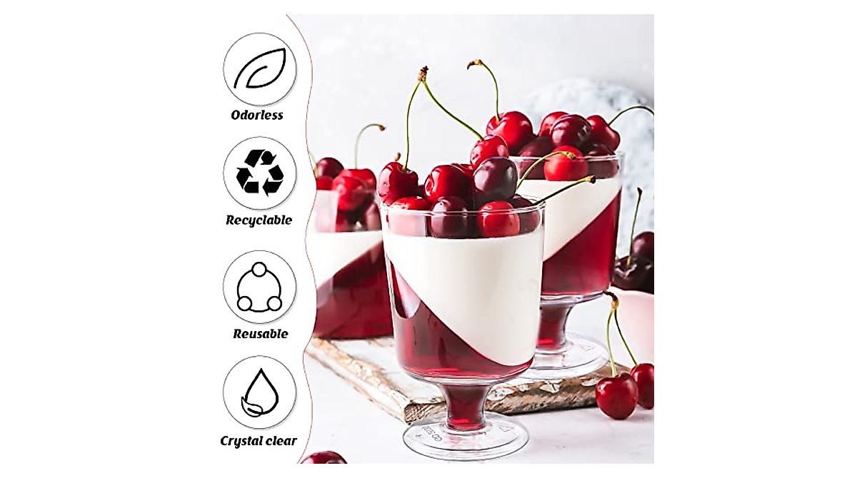 200 Pack Mini Dessert Cups with Spoons - Elegant Party Serving