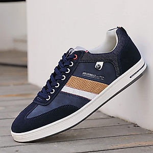 AX BOXING Mens Casual Shoes Fashion Sneakers Breathable Comfort Walking Shoes for Male(Navy Blue, Numeric_12)