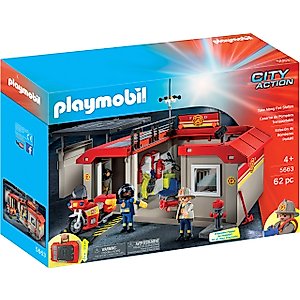 Playmobil Take Along Fire Station Playset