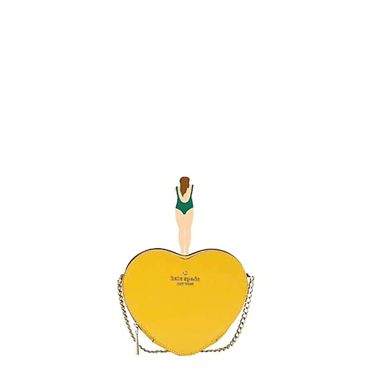 Kate Spade New York love shack mini heart crossbody bag (Mango Ice)