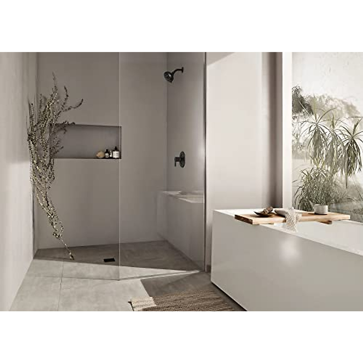 Moen 200W0BL Hydro Energetix Eight-Function 5" Diameter Spray Head Standard, Matte Black