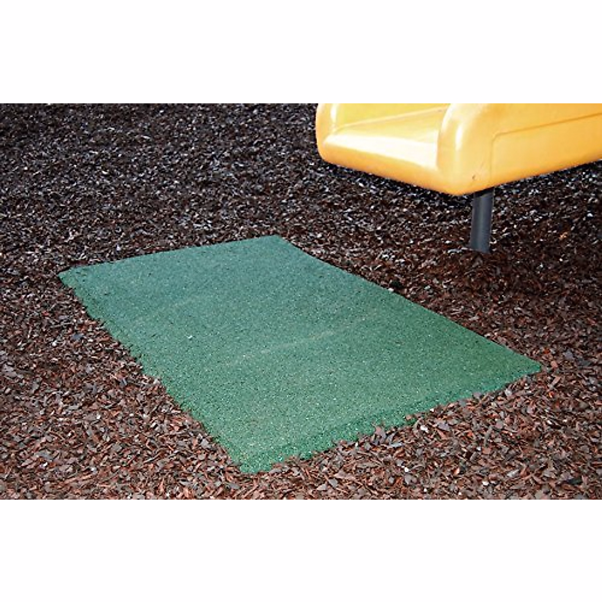 IncStores 2 1/4 Inch Thick Outdoor Playground Mat | Extra Thick Rubber Mat for Grip and Safety Around Backyard Swings, Slides, and Jungle Gyms | 32" x 54", Earth