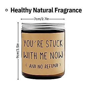 Gifts for Girlfriend Boyfriend - Lavender Scented Candle Gifts for Her Him - Anniversary Wedding Gifts for Fiance, Fiancee, Husband, Wife, Couple - I Love You Gifts