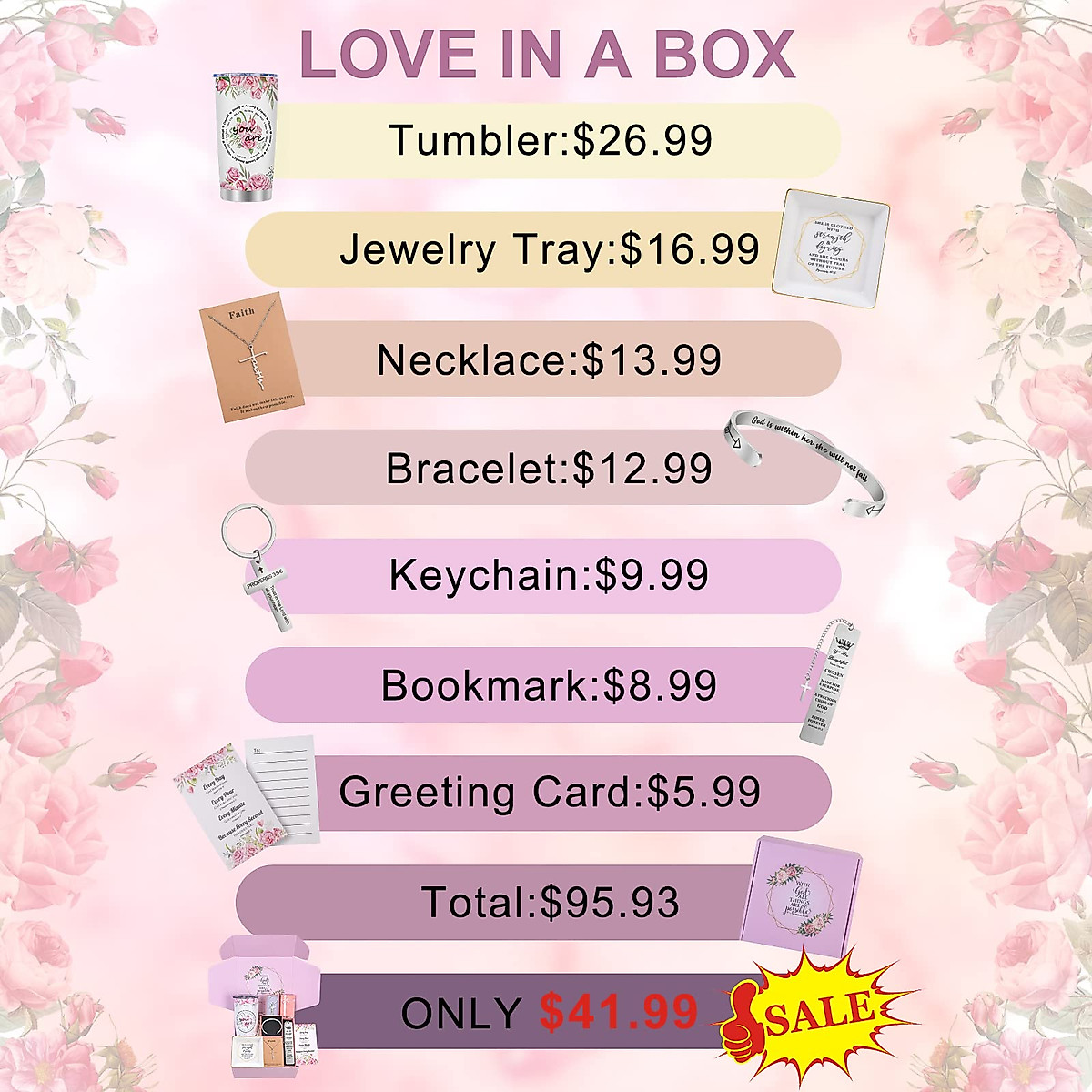 Astrogliter Christian Mothers Day Gifts Christian Gifts for Women, Inspirational Gifts for Women, Birthday Gifts for Women, 7 pcs Religious Gifts Basket for Women Friends Female Sister Mom.