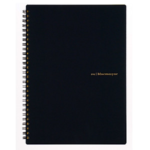 Maruman MNEMOSYNE Notebook 9.92 x 7.05 Inches (B5), 7mm ruled 30-line, 80 Sheets (N194A), Black