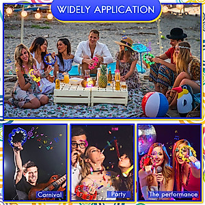 5 Pieces Petal Shaped Tambourine Plastic Percussion Tambourine Music Hand Bells for Musical Rhythm Instrument for Adults School Family Party Supplies, 5 Colors