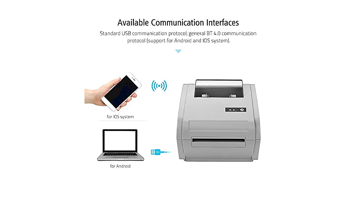 LIUYUNQI 110mm Thermal Barcode Printer - Fast, Reliable Label Printing