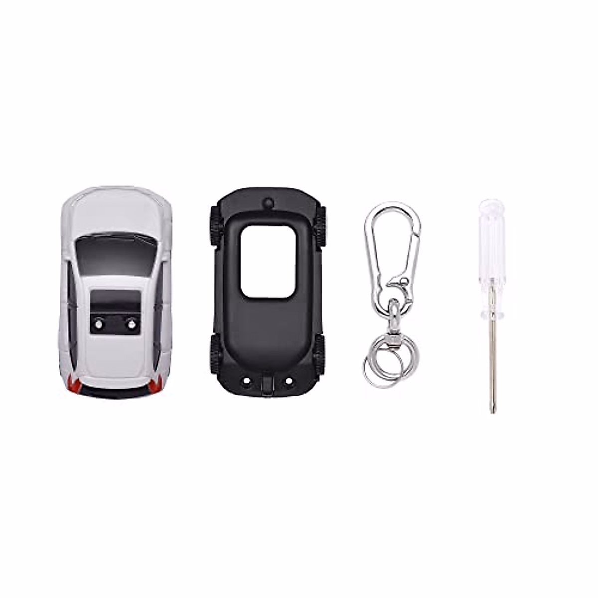 Honda Key Fob Cover - Case Compatible with Accord, Civic, CRV, Pilot, Odyssey, Passport - Smart Remote Key - Light White