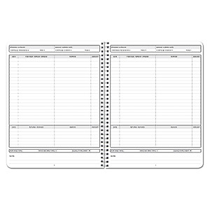 BookFactory Receipt Log Book/Business Purchase and Returns Tracking Journal - 100 Pages, 8.5" x 11", Wire-O (LOG-100-7CW-PP(Receipt-Log)-BX)