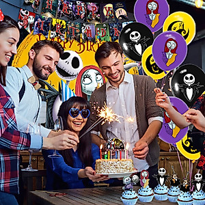 Birthday Party Supplies, 5×3ft Party Backdrop Decorations Set Includes Happy Birthday Banners, Balloons,Backdrop, Cake Toppers and Cupcake Toppers for Kids Gifts Birthday Party