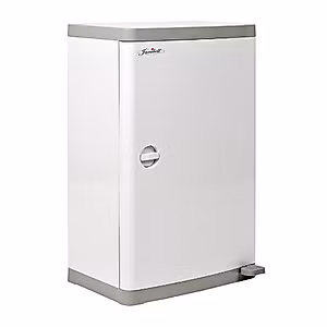 Janibell M400DS ABS 13-Gallon Commercial Diaper Disposal System with Extra Odor Control, Foot Pedal, Rectangular, 15-3/4" Width x 11-69/100" Depth x 25-1/5" Height, White / Gray
